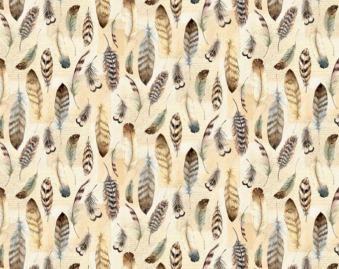 Forest Study Tan Feathers — Just Sew Happy NC